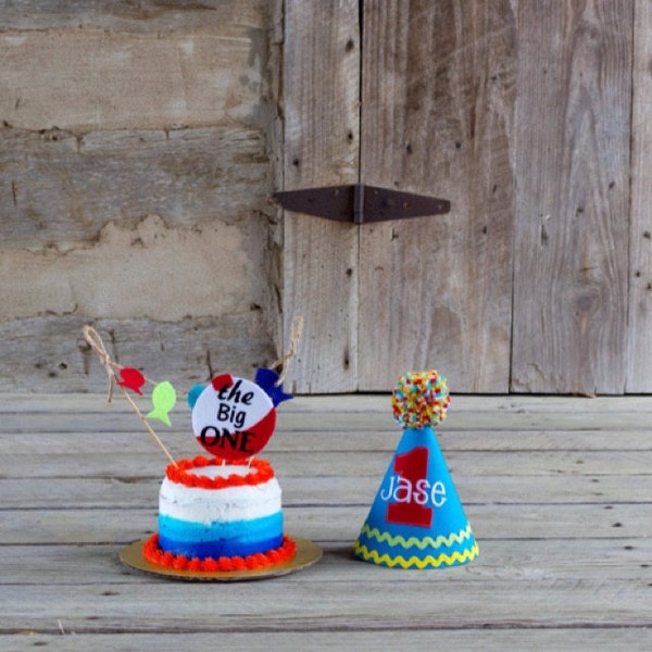 Fishing Theme 1st Birthday Hat - First Birthday Party Hat - Boys ...