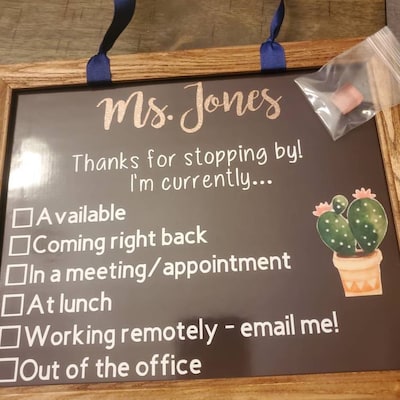 At Lunch Sign,school Door Sign,school Office Sign,in a Meeting Sign ...