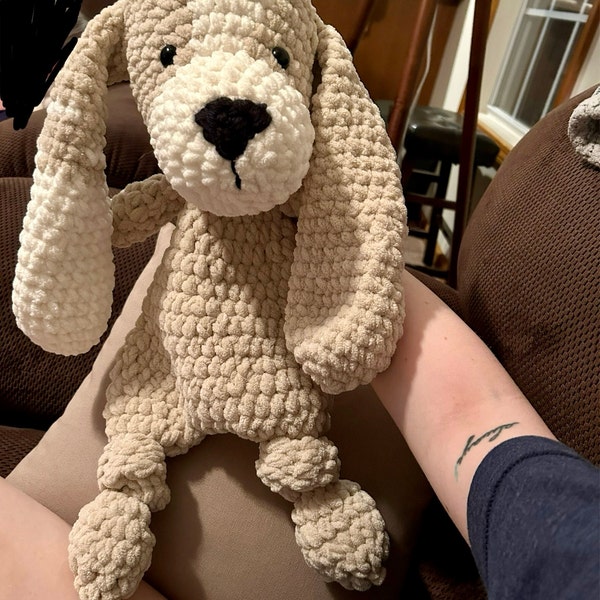 Hunley Hound + Teacup Pup Knotted Lovey — Crochet Dog PATTERN - Etsy