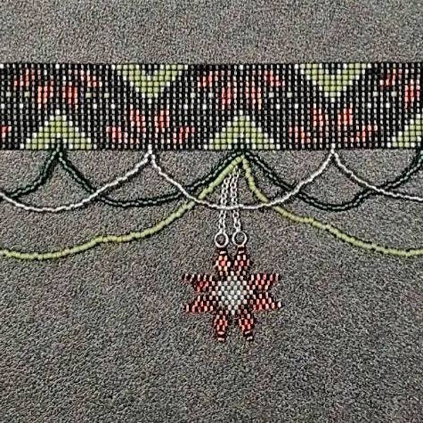 Purple Flowers Loom Bracelet Pattern: Miyuki Delica (PDF Download) - Etsy