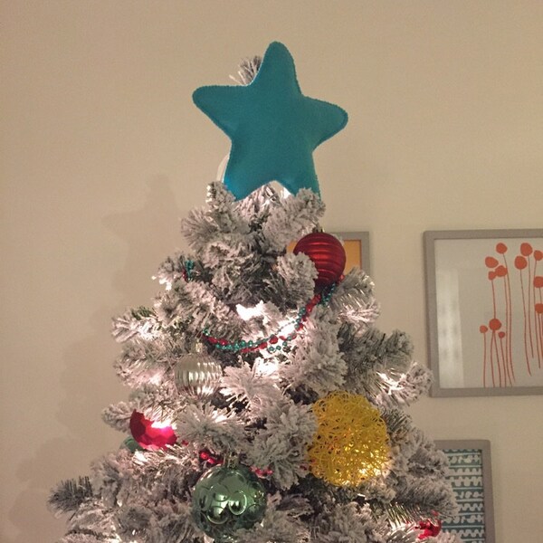 Star Christmas Tree Topper in Yellow Felt - Etsy