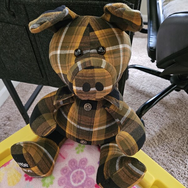 Memory Pig Made From a Loved Ones Clothing - Etsy