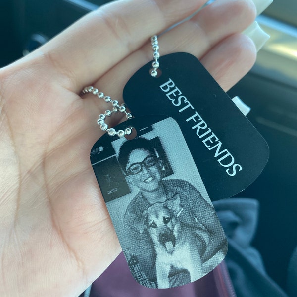 CUSTOM Photo Dog Tag ~ Couples Photo ~ FREE SHIPPING ~ Boyfriend ...
