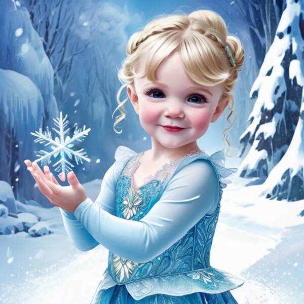 Personalized Elsa Portrait,custom Frozen Elsa Portrait,elsa Birthday ...