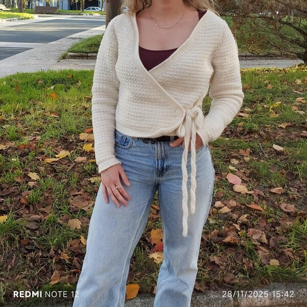 Wrap Cardigan Crochet Pattern Cropped Jacket Pdf Summer Women Cardigan ...