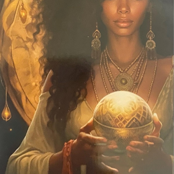 Tea Leaf Oracle Card Deck With Guidebook 51 Tarot-sized Cards African ...