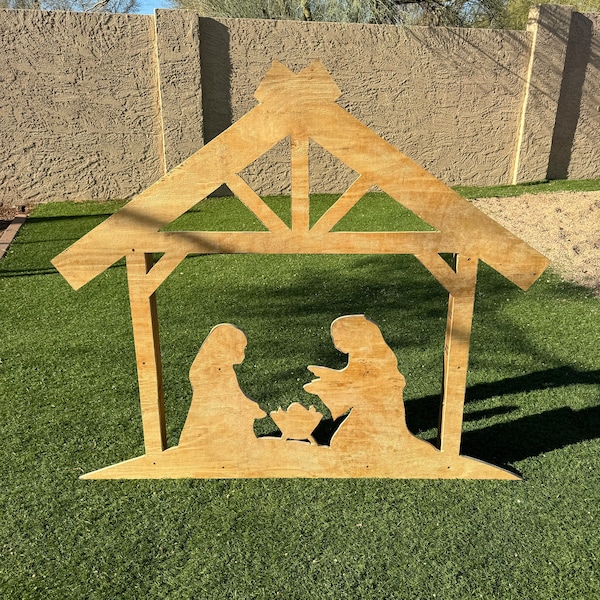 2ft 3ft 4f 5f 6ft 7ft Nativity Scene Christmas Template Stencil Digital ...