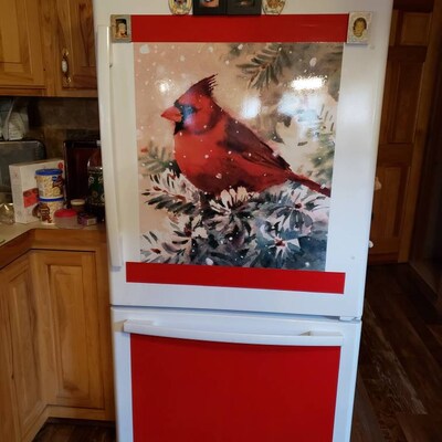 Brushed Stainless Steel Refrigerator Cover Give Your Old Fridge New ...