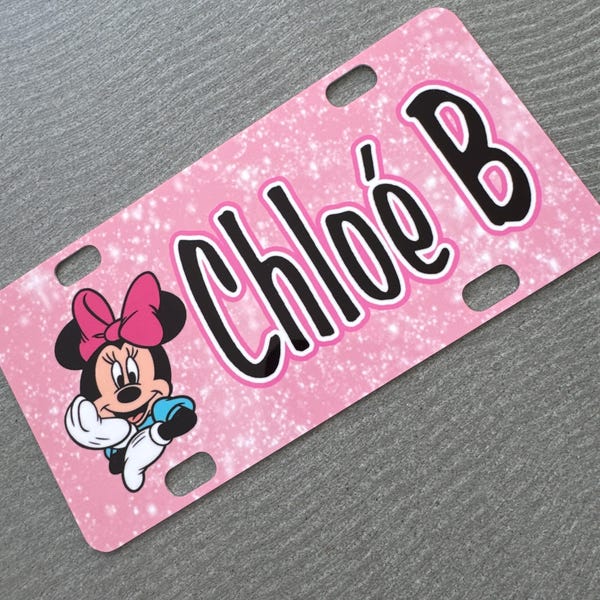 MINNIE MOUSE Mini License Plate Personalized Design#2 Custom Bike ...