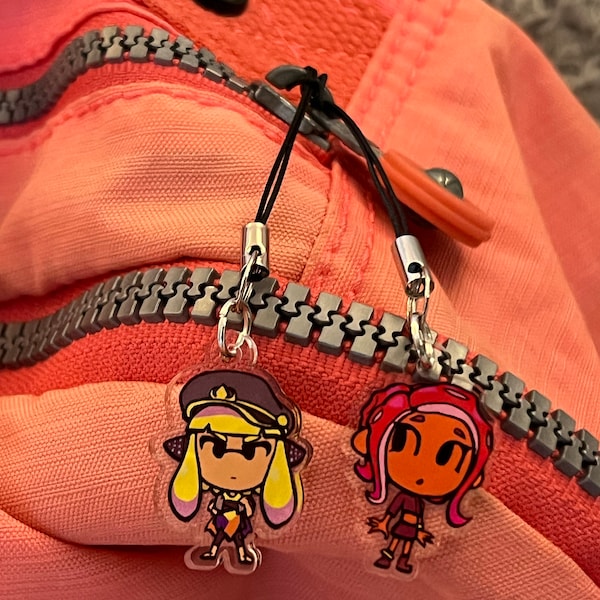 Splatoon Agents Phone Charm - Double Sided, 4 Variations, 1 In ...