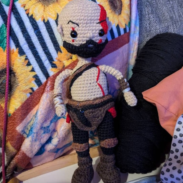 Kratos Crochet Pattern – God of War-inspired Amigurumi - Etsy