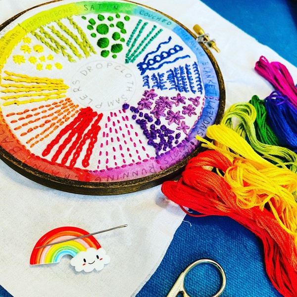 Hand Embroidery Pattern | Modern Embroidery Designs Dropcloth Samplers ...