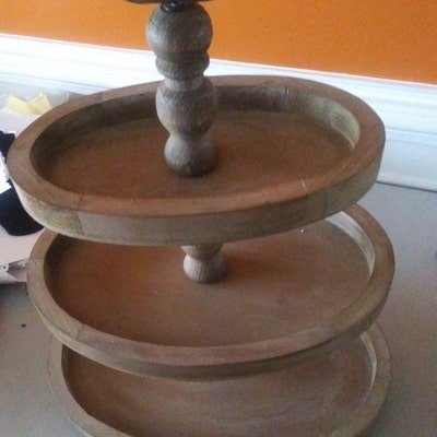 2 Tier Rectangle Tiered Tray Rustic Cottage Farmhouse and - Etsy