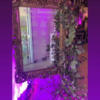 Mirror Wedding Table Plan Mirror Seating Chart Full Length Vinyl Decals ...