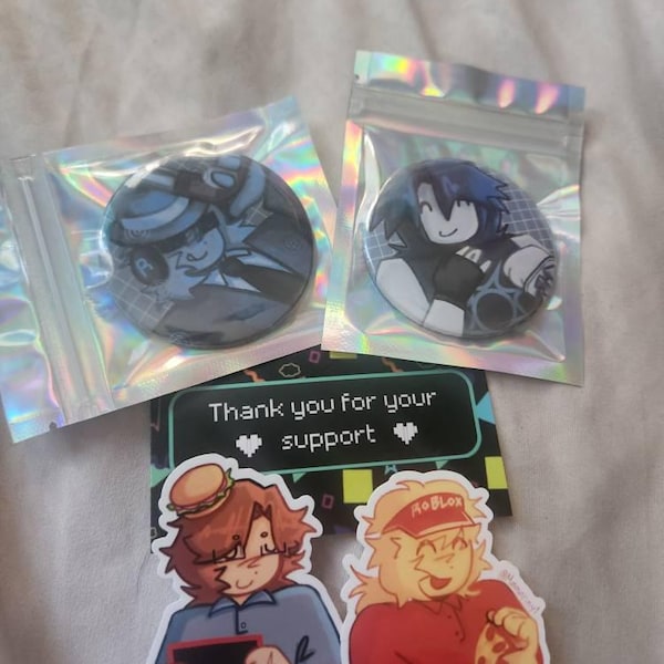 ROBLOX FORSAKEN Pin Back Buttons - C00lkidd Bluudud Two Time Chance ...