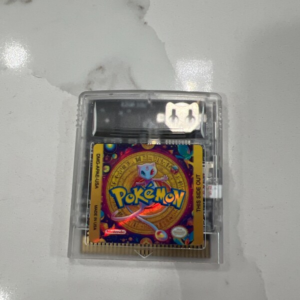 Ancient Mew GBA Holographic Label Laminated Replacement Label for Game ...