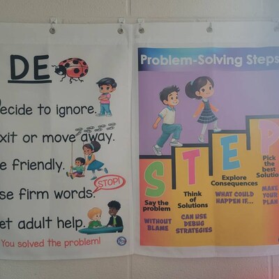 Classroom Hand Signals Anchor Chart, Printed on FABRIC DURABLE Flag ...