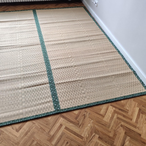 Custom Sized Hand Woven Seagrass Area Rug, Handmade Natural Straw Rug ...