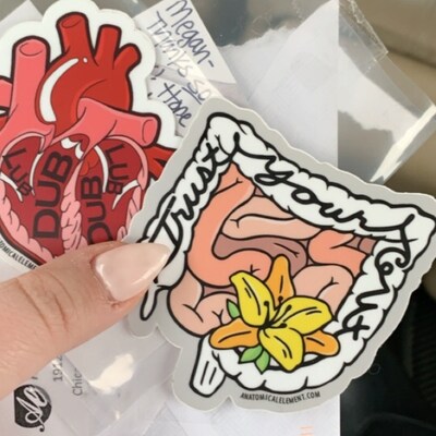 TRUST YOUR GUT Anatomical Intestines Vinyl Die-cut Sticker - Etsy