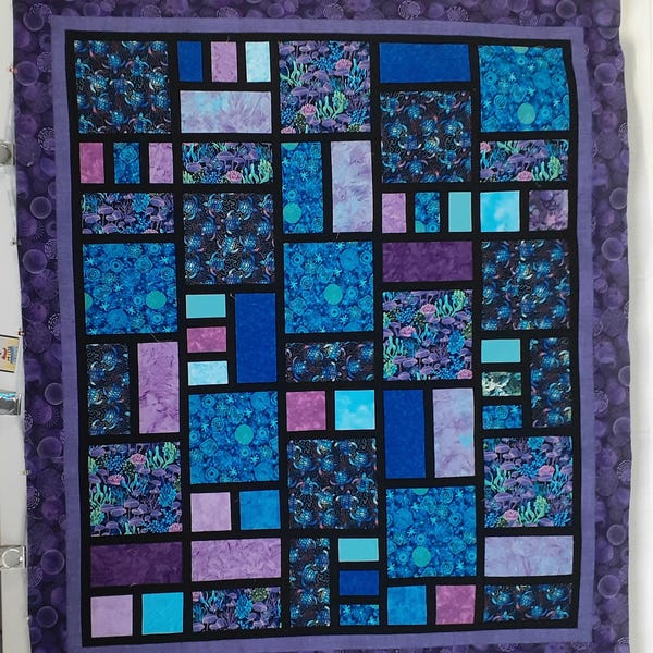 Tumbling Triangles 3 Yard Quilt Pattern Lap Size Quilt 46 X 58 Inches ...