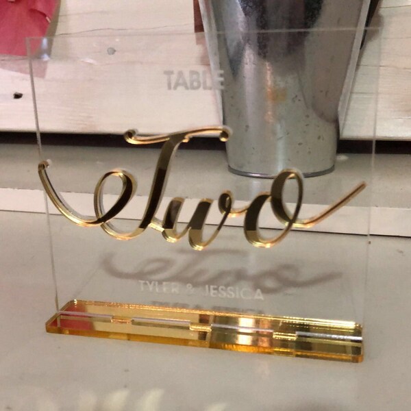 Personalized Wedding Table Numbers Custom Table Number Holders ...