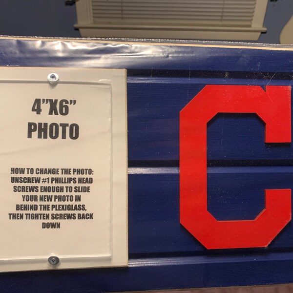 Cleveland Indians Picture Frame Holds 4"x6" Photo, Decor - Etsy