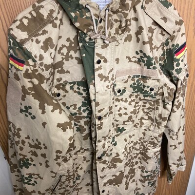 Genuine German Army Field Jacket Parka Army Issue Hooded Desert Combat ...