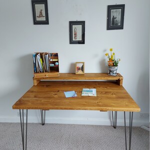 Rustic Desk for Home Office Desk Hairpin Legs Steel Legs Reclaimed Desk ...