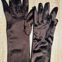 BLACK Mesh Ruffle Satin Long Elbow Length Gloves STATEMENT Frilly Wow ...