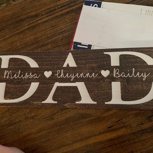 Personalized Fathers Day Gift Dad Sign With Kids Names - Etsy