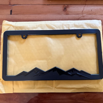 White Cap Mountain Plastic License Plate Frame - Etsy