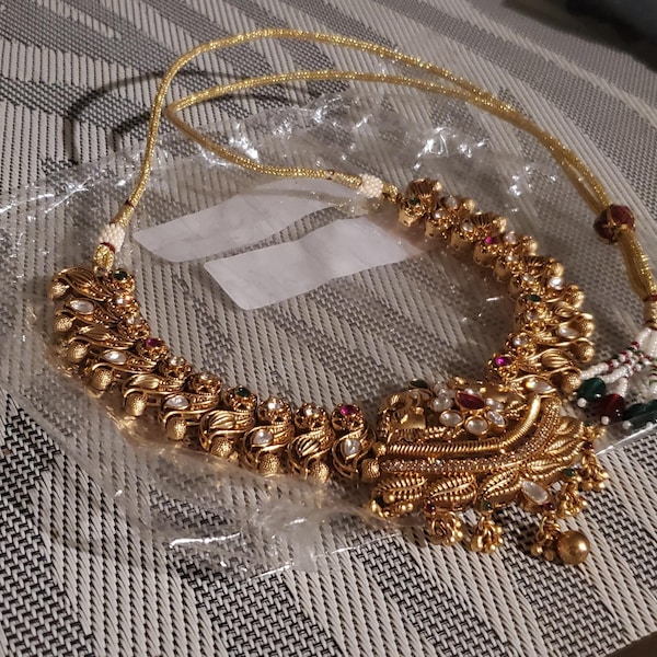 Patra Traditional Punjabi Pippal Patti Necklace/earrings/tikka Set/gold ...