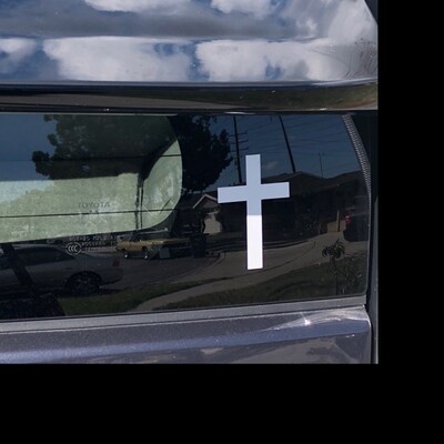 Cross Decal Car Decal Laptop Decal Yeti iPad Bumper Window Wall Sticker ...