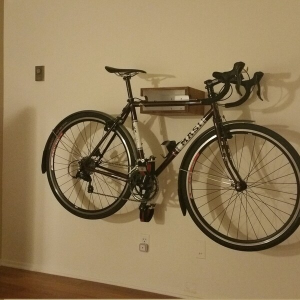 The Brook Bike Shelf™ // Bike Rack // Bike Wall Mount // Reclaimed Wood ...