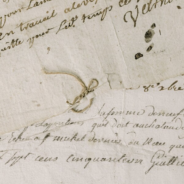 Two 1700s Antique French Documents, Manuscripts, Handwritten Antique ...