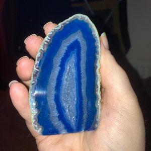 Blue Agate Geode, Brazilian Agate Geode, Geode, Crystal, Blue, Natural ...