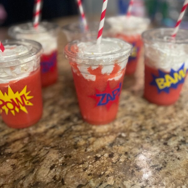 Superhero Party Cups/ Super Hero Birthday Theme/ Superheroes Party ...