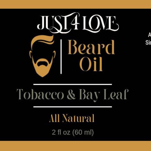 Printable Beard Oil Label Design, Men Care Label, Beard Oil Dropper ...