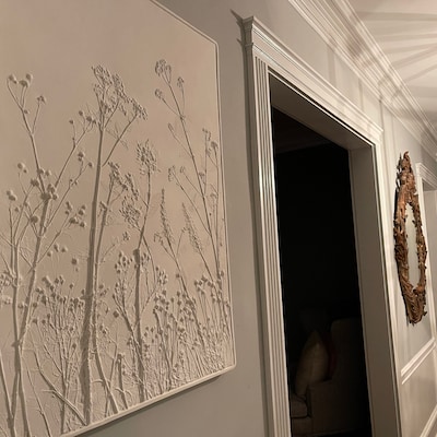Large Plaster Bas-relief Casting Consists of Blue Wonder, Vervain ...