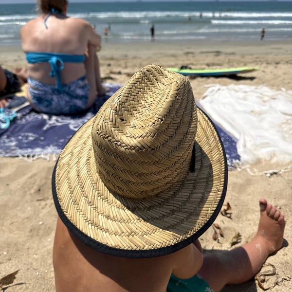 Personalized Straw Hat With Initial | Custom Beach Sun Hat | Matching ...