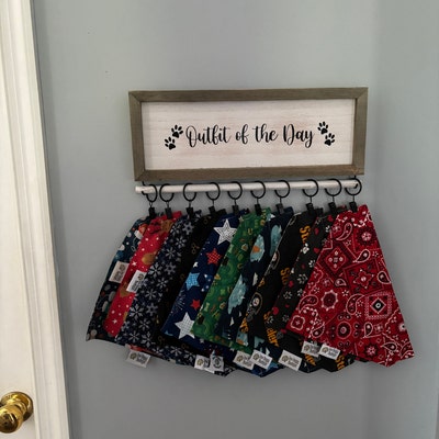 Dog Bandana Holder, Pet Bandana Organizer, Dog Clothing Organizer, Dog ...