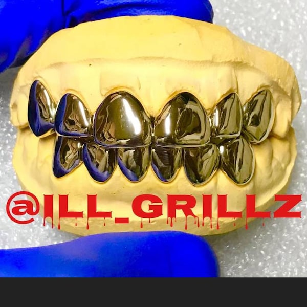 Handmade Custom Florida Deep Cut Perm Style Dental Gold Grillz - Etsy