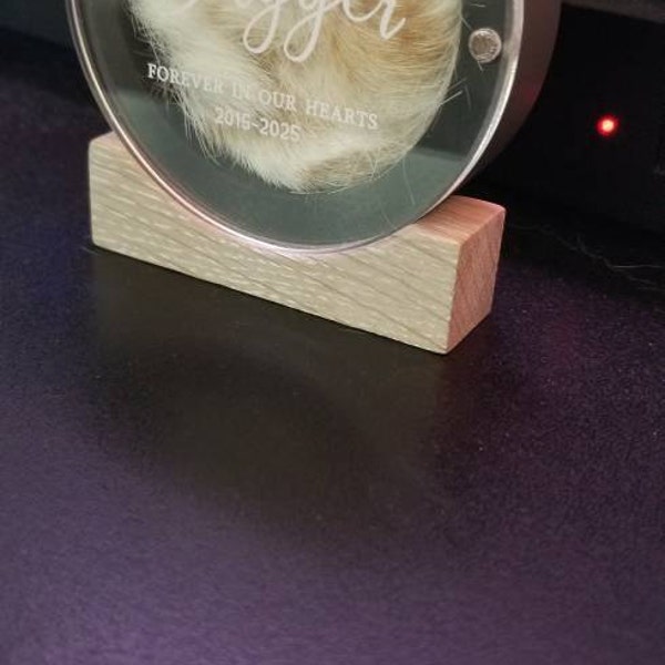 Dog Hair Keepsake Personalized Gypsum Clear Lid, Cat Memorial Custom ...