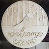 Spring Welcome Sign SVG, Robin Door Hanger, Bird Welcome SVG, Spring ...