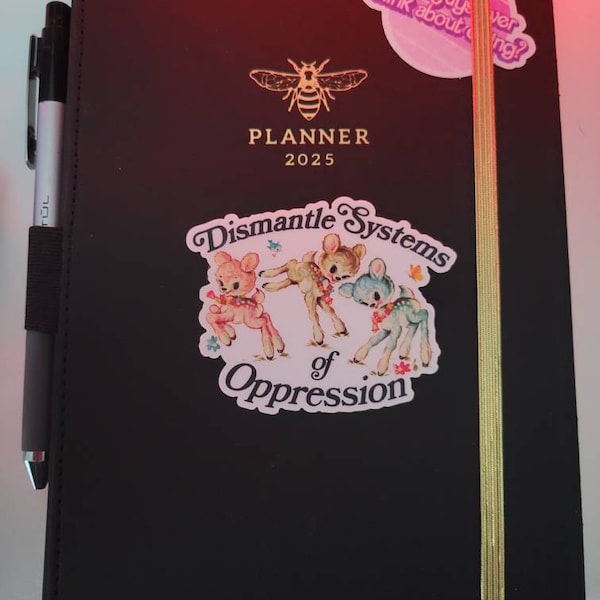 Dismantle Systems of Oppression Sticker, Funny Vintage Kitsch, Anti ...