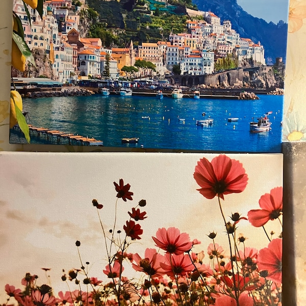 Amalfi Coast Canvas Print, Italian Landscape Wall Art - Etsy