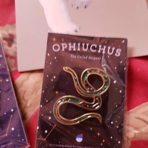 Ophiuchus: the Coiled Serpent, Snake Constellation Enamel Pin - Etsy