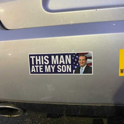 This Man Ate My Son Bumper Sticker Water Resistant Sticker Fade ...