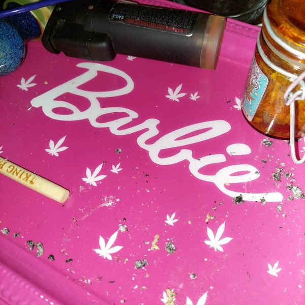 Rolling Tray Set| Barbie | Glitter | 3 Piece Rolling Tray Set| Pretty ...