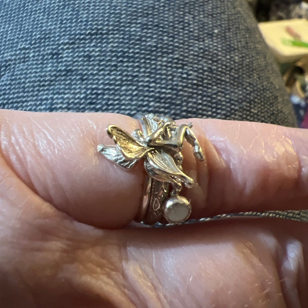 Fairy Ring, Forest Fairy Ring, Silver Fairy Ring, Silver Rings, Opal ...